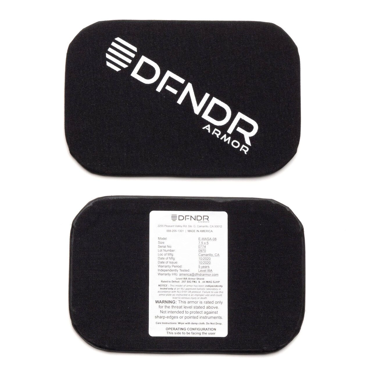 DFNDR Armor Plates (all sizes) - Coyote Tactical Solutions